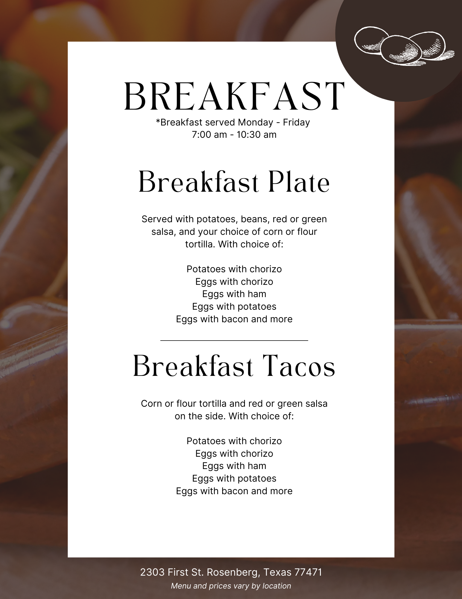 Breakfast Menu – sanluistortilleria